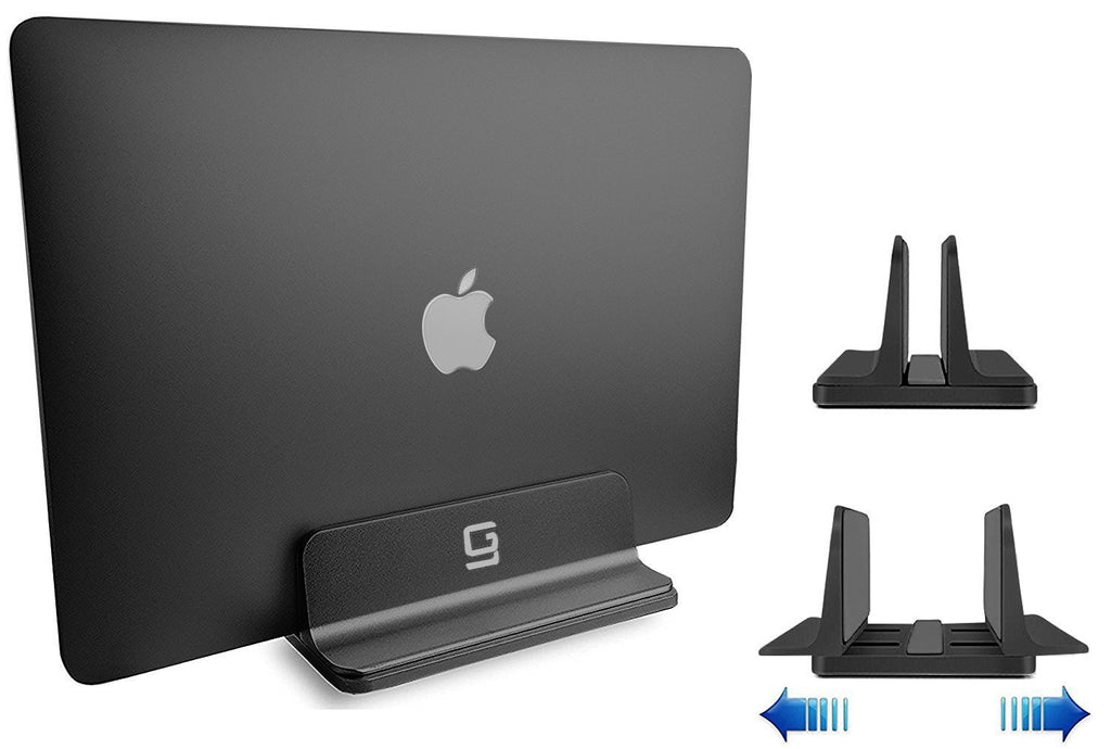 Vertical Laptop Stand [Adjustable] Desktop Aluminum Compact Fit All Si ...